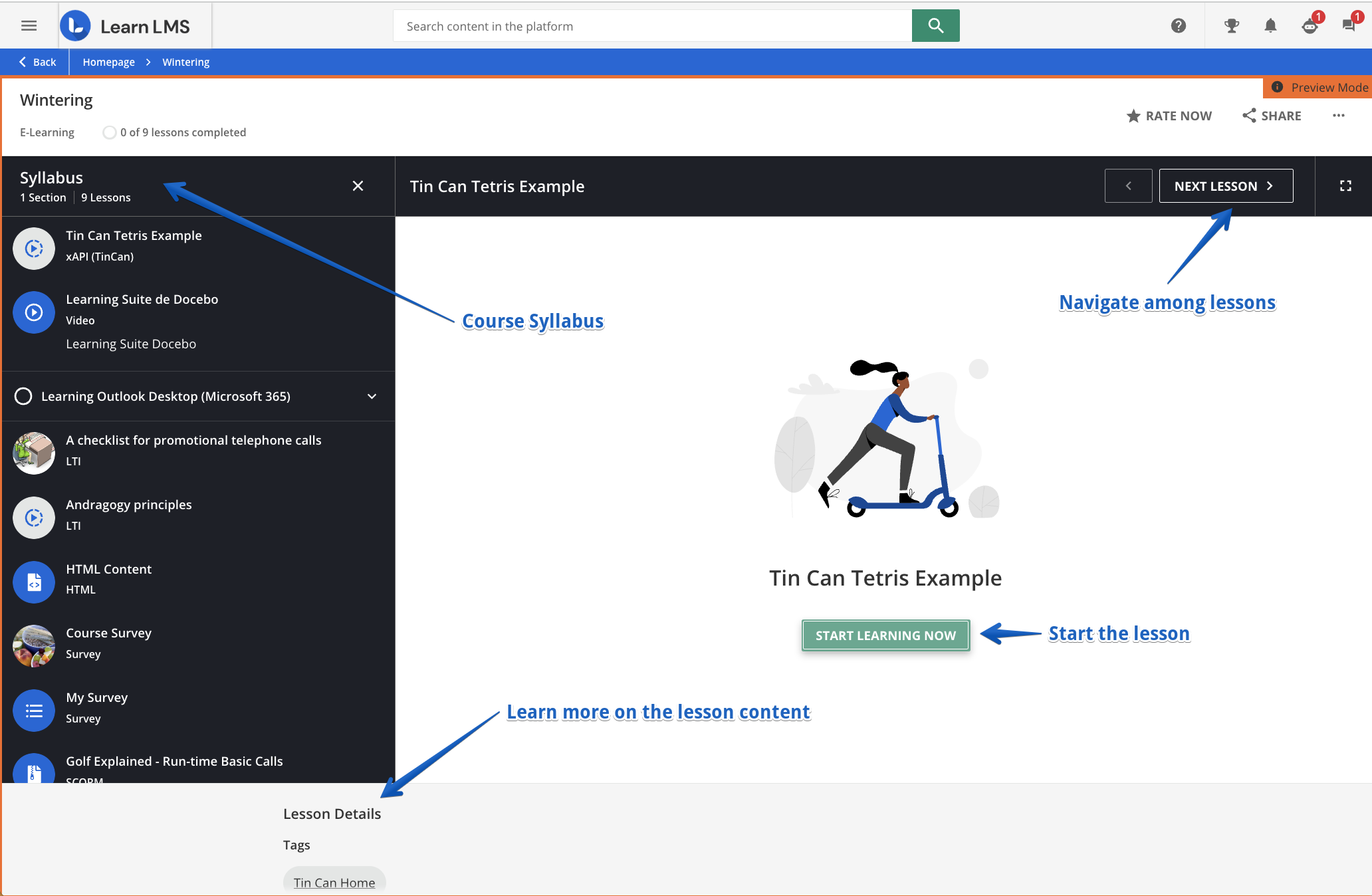 Attending E-Learning Courses – Docebo Help & Support