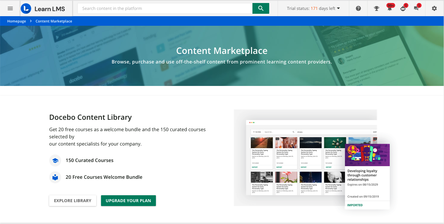 Managing Docebo Content Classic – Docebo Help & Support