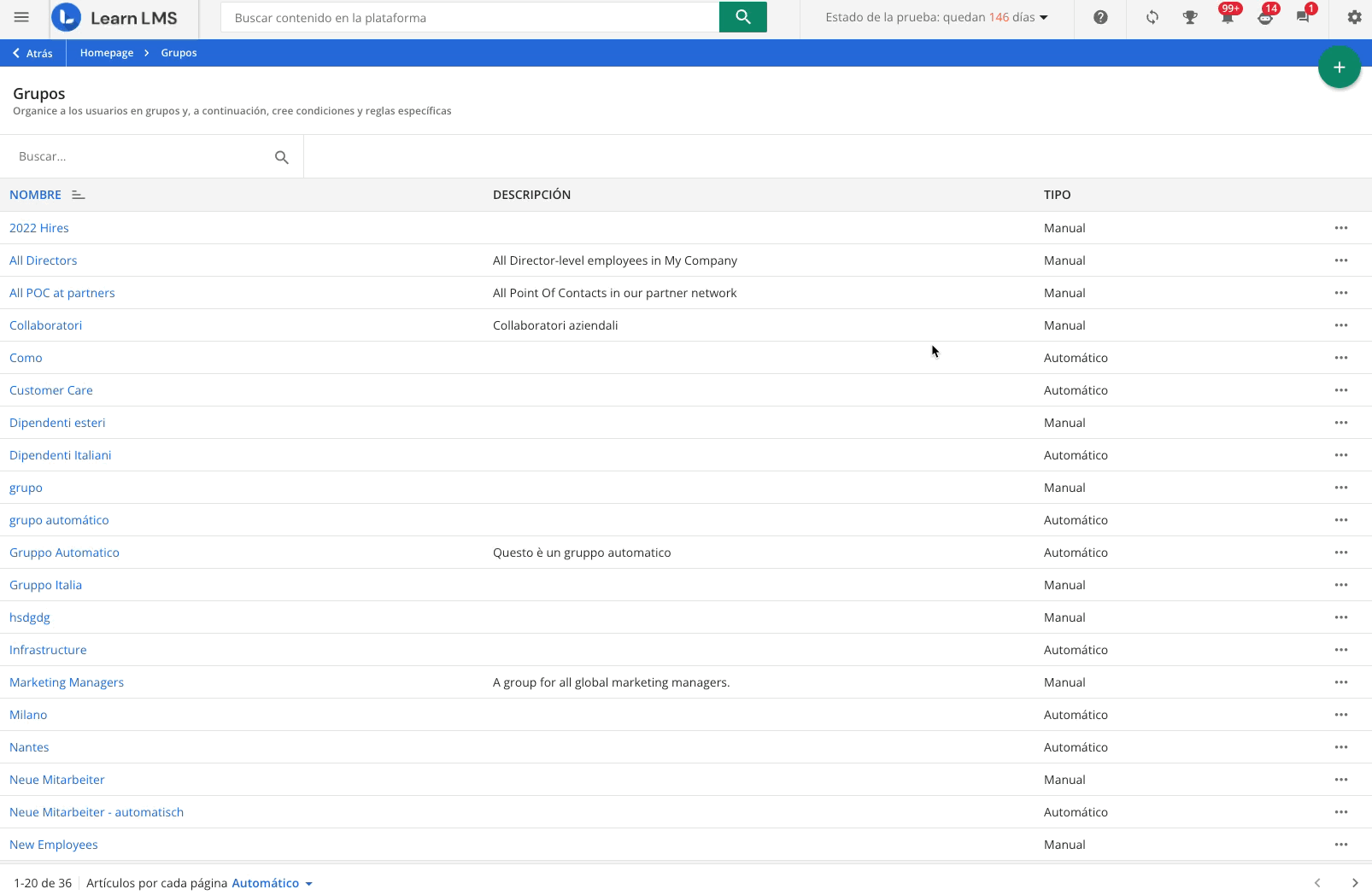 Gestión de grupos – Docebo Help & Support