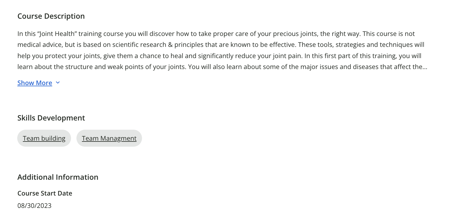 Managing the course layout and content – Docebo Help & Support