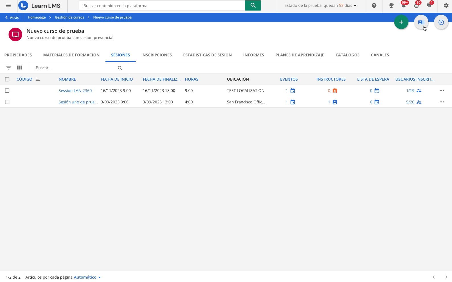 Importación de sesiones y eventos ILT y VILT mediante archivos CSV – Docebo Help & Support