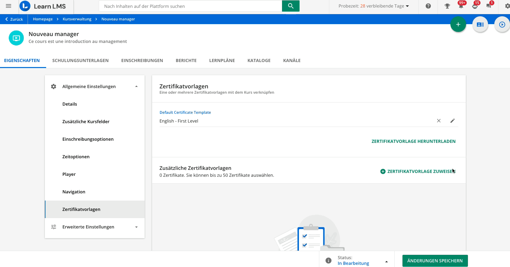 Erstellen und Verwalten von Zertifikaten – Docebo Help & Support
