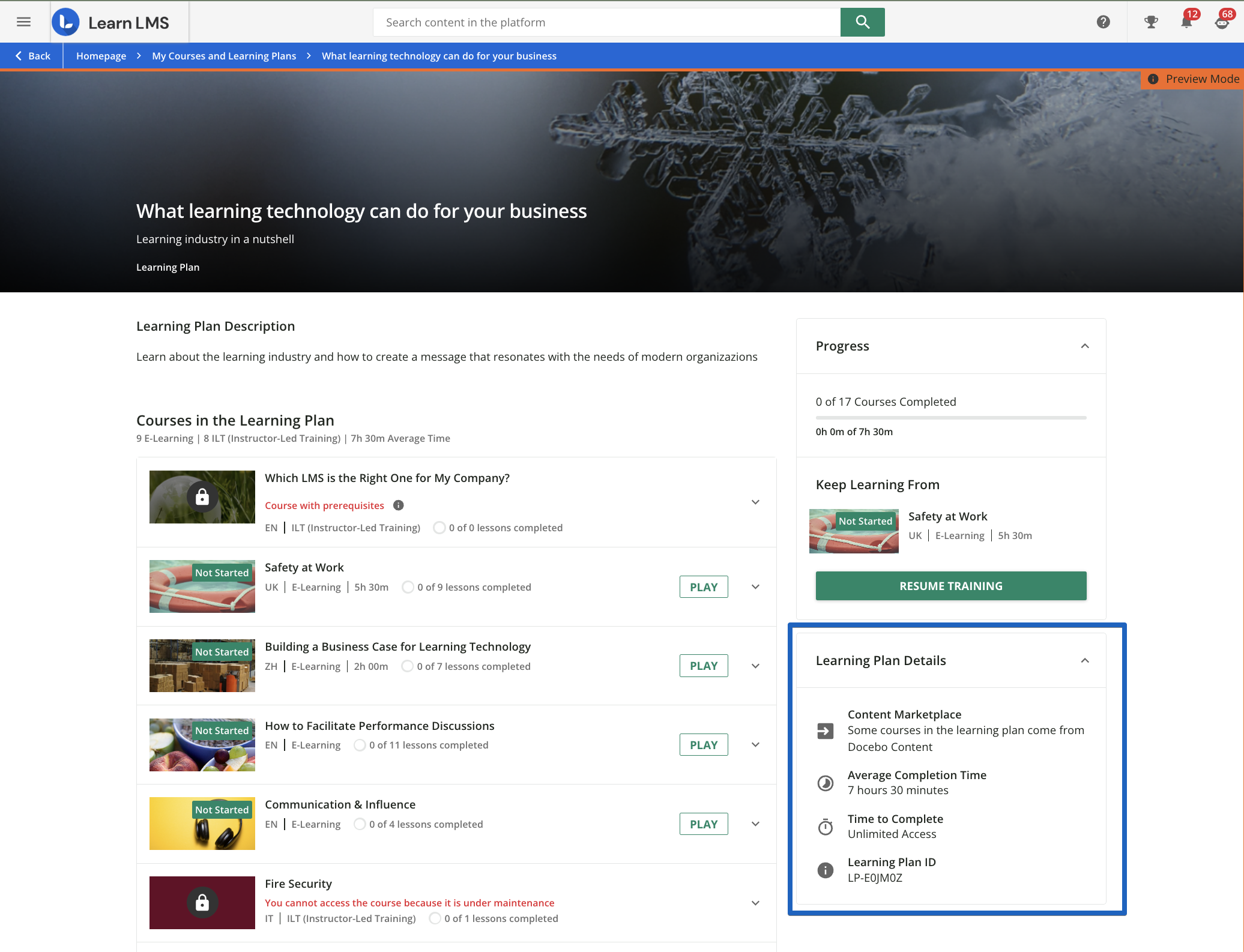 Attending learning plans – Docebo Help & Support