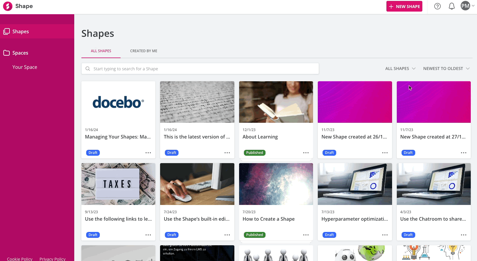 Docebo para Shape – Docebo Help & Support