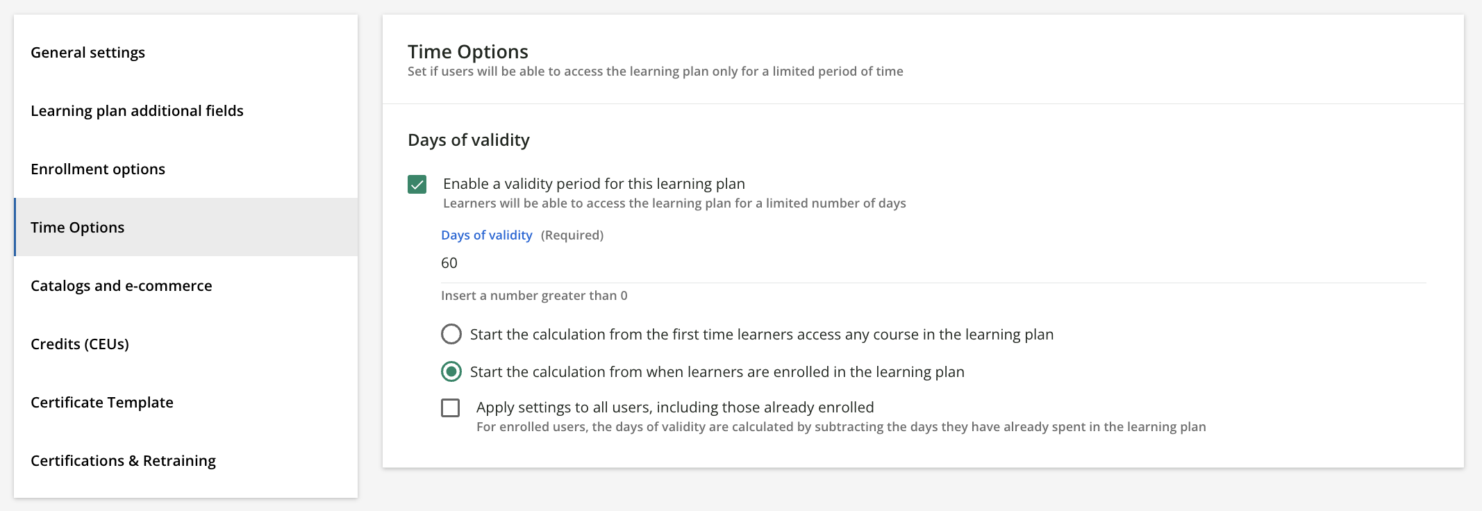 Managing learning plans’ properties – Docebo Help & Support