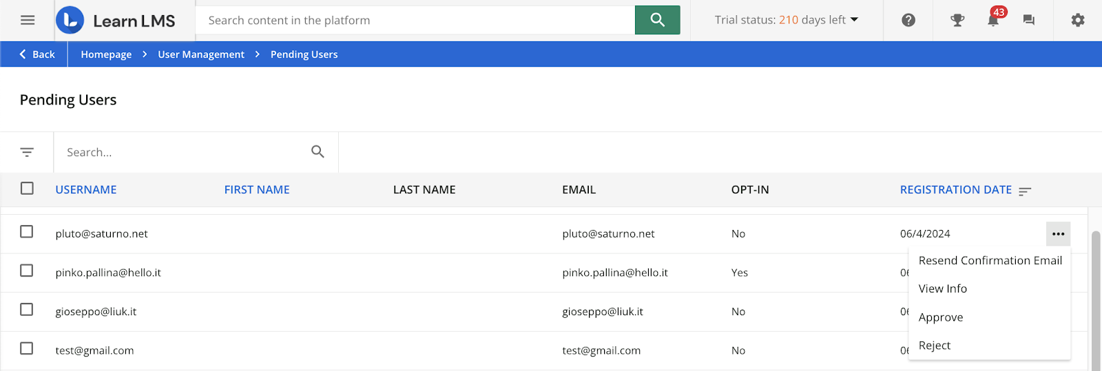 Creating and managing users – Docebo Help & Support