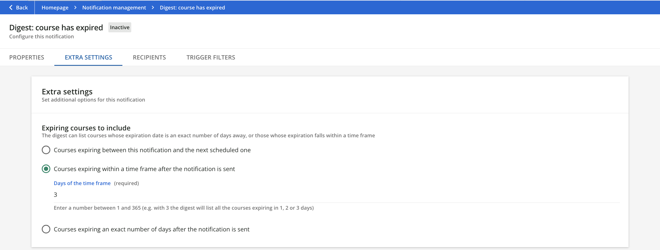 Configuring notifications – Docebo Help & Support