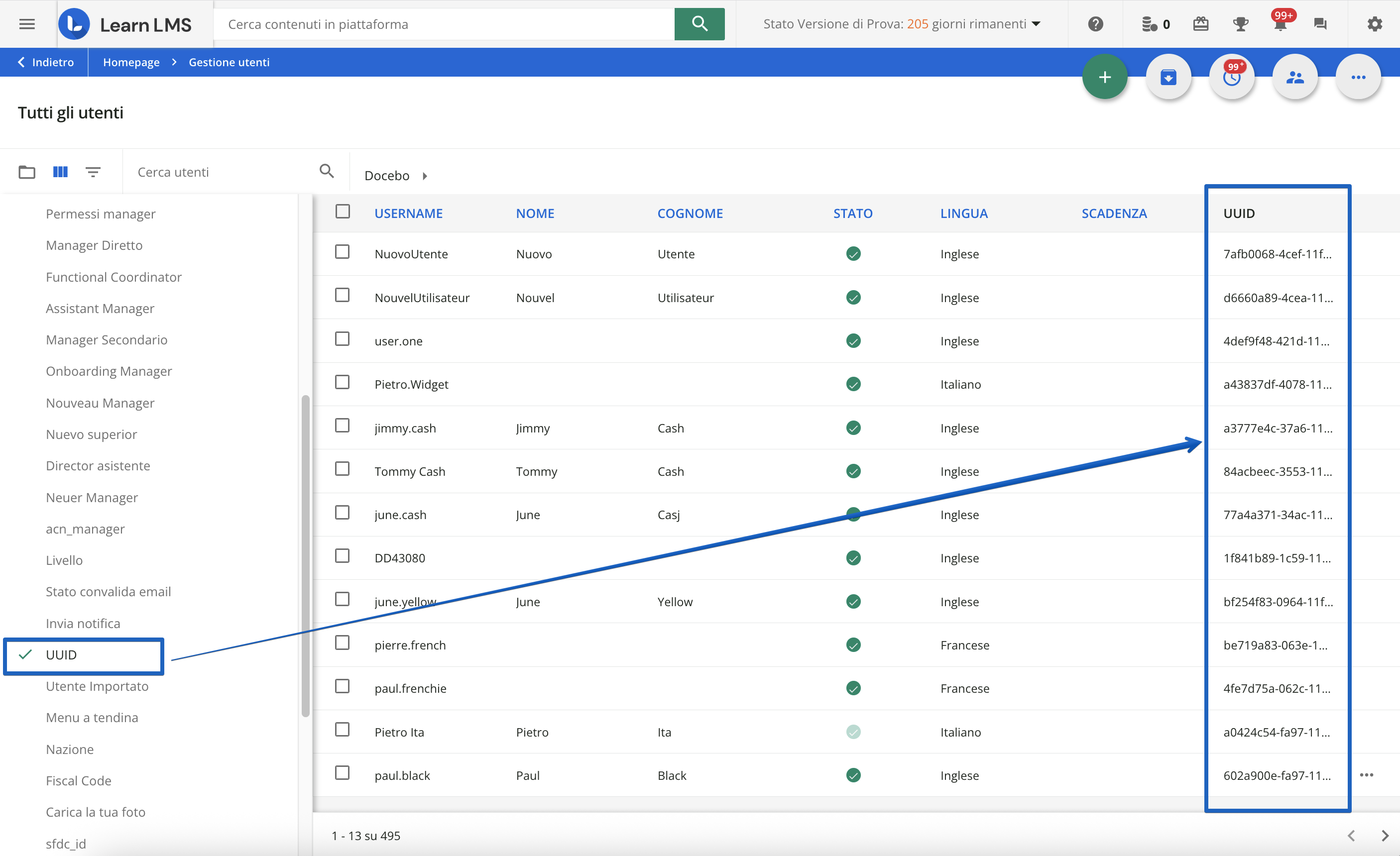 Creare e gestire gli utenti – Docebo Help & Support
