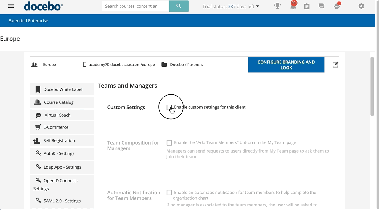 Managing the Extended enterprise app – Docebo Help & Support