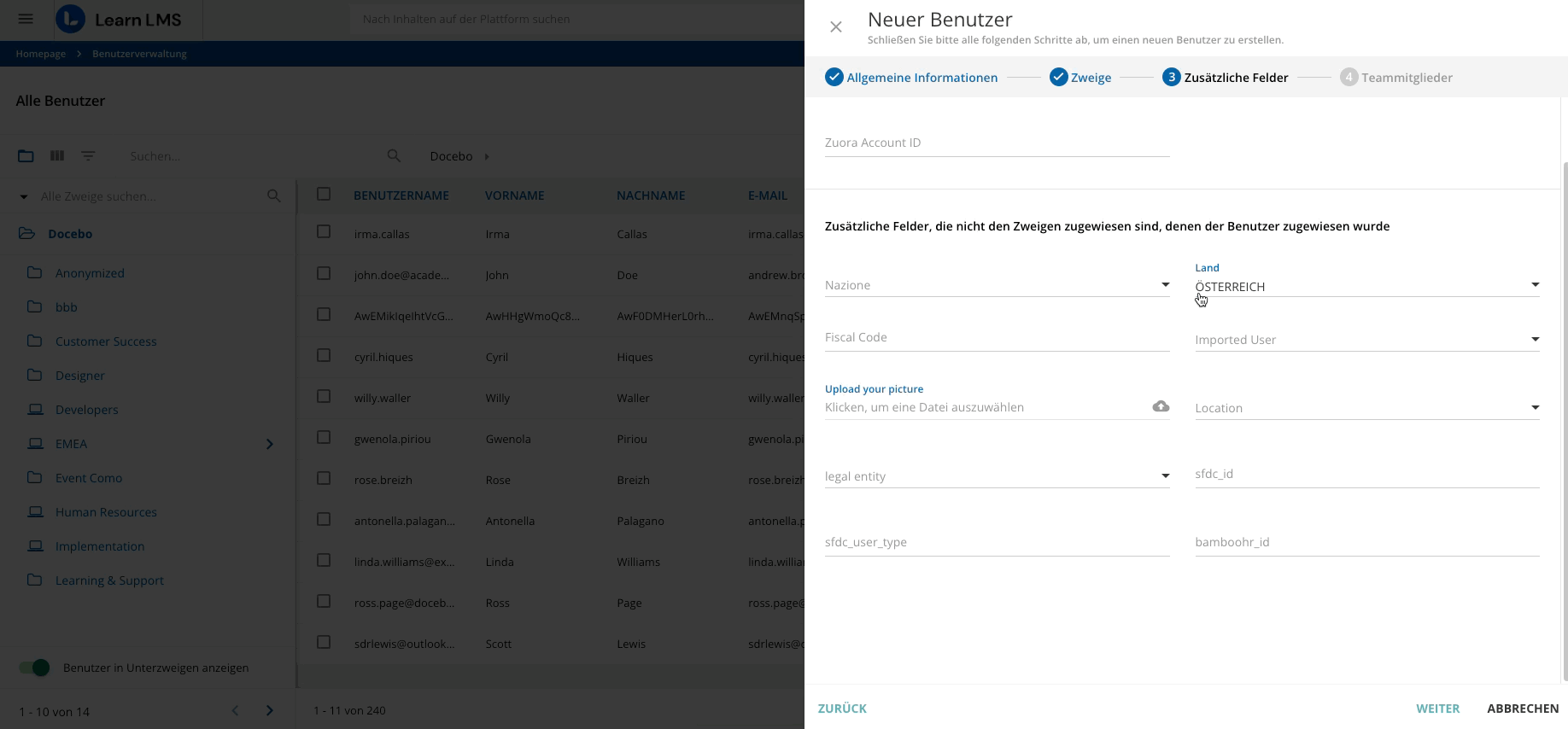 Erstellen und Verwalten von Benutzern – Docebo Help & Support